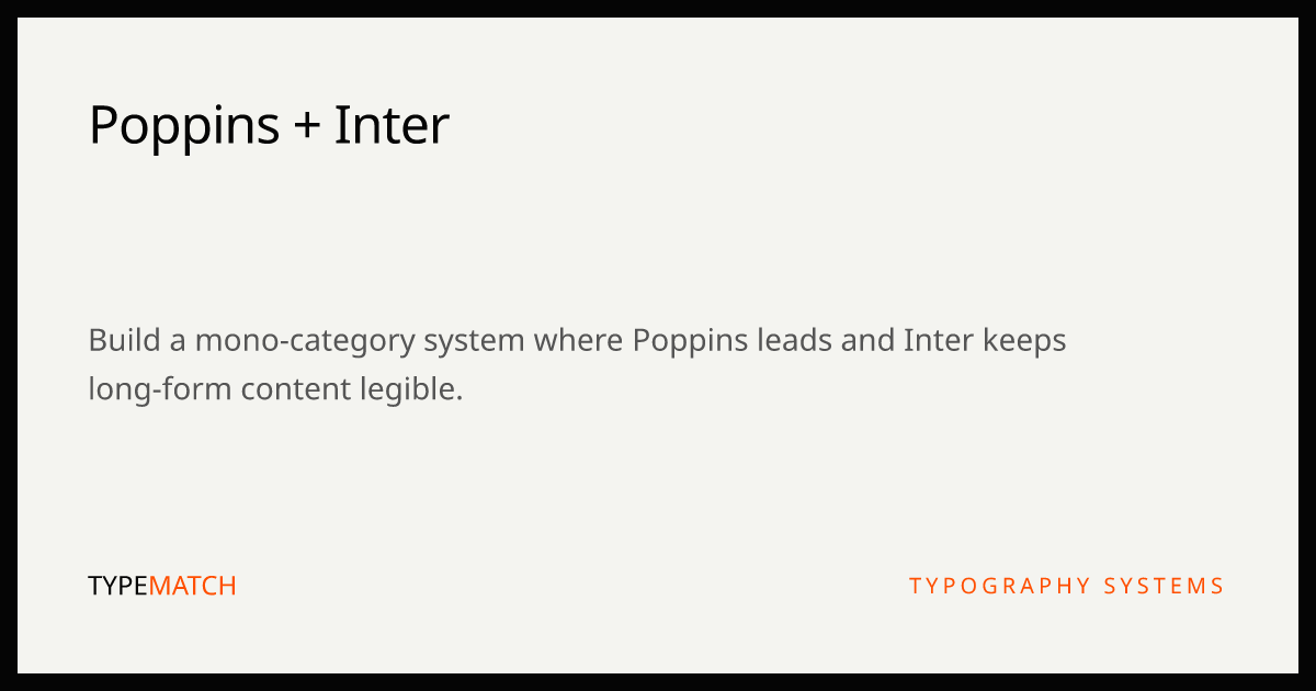 Poppins & Inter Font Pairing