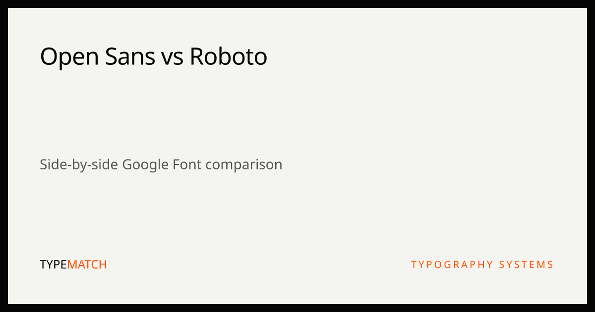 Open Sans vs Roboto - Font Comparison & Review